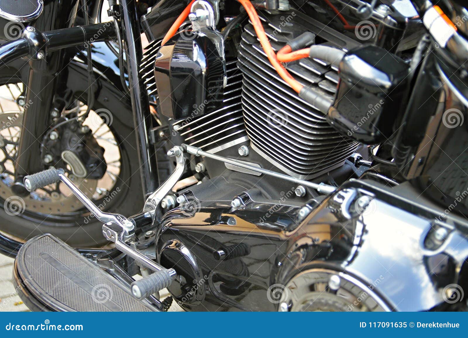 Motorbikes Parked Up in Daylight Stock Image - Image of iron, handle ...
