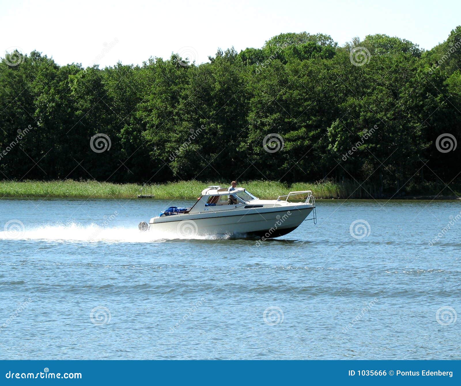 Motorboat stock photo. Image of tree, boats, trees, speed - 1035666