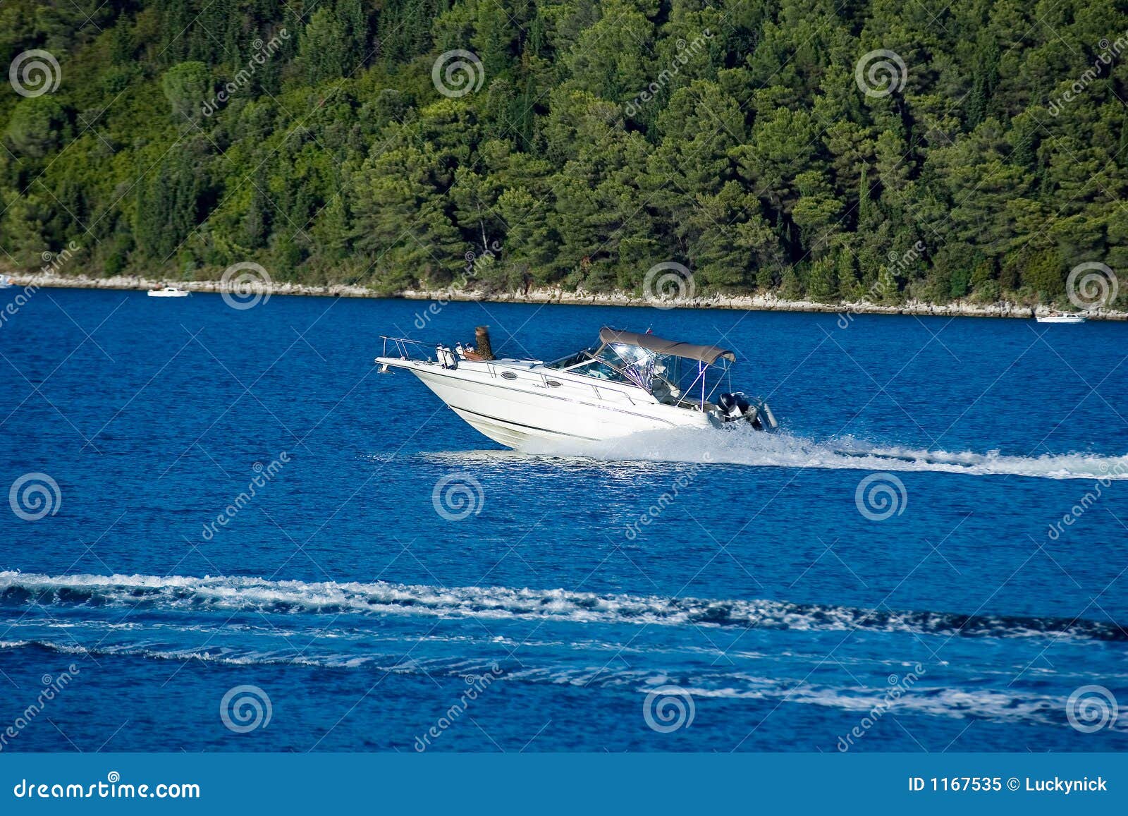 Motorboat or speedboat stock image. Image of luxury, motorboat - 1167535