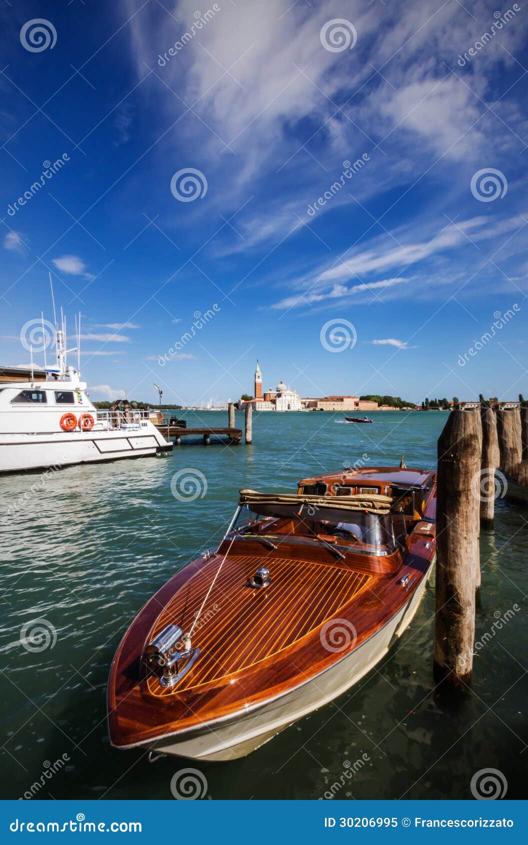 Motorboat in Venice stock image. Image of canal, europe - 30206995