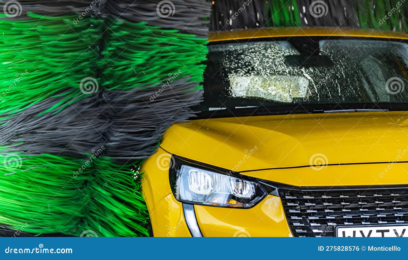 A Motorcar in an Automatic Car Wash Stock Photo - Image of carwash ...