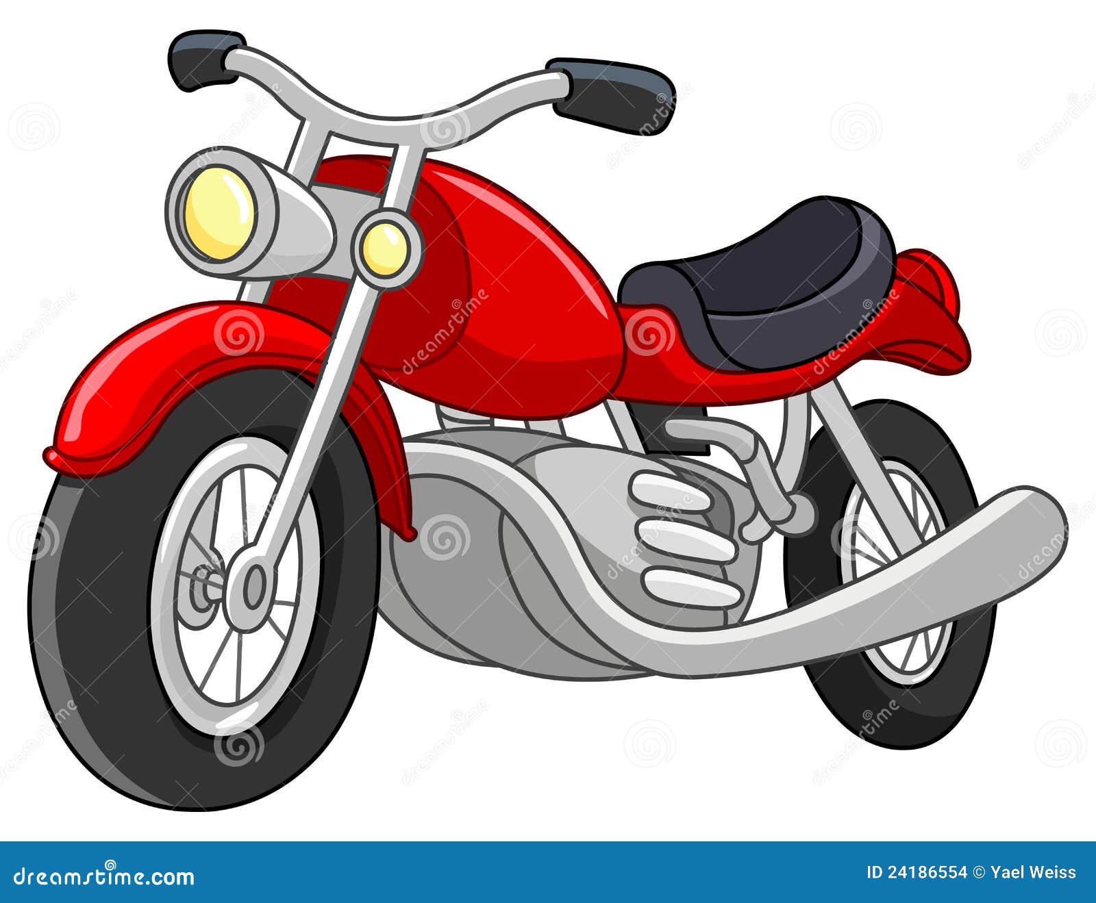 Motorcycle stock vector. Illustration of cartoon, cycle - 24186554