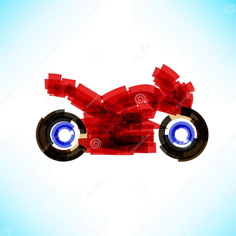 Motorcycle abstract emblem stock vector. Illustration of element - 52388469