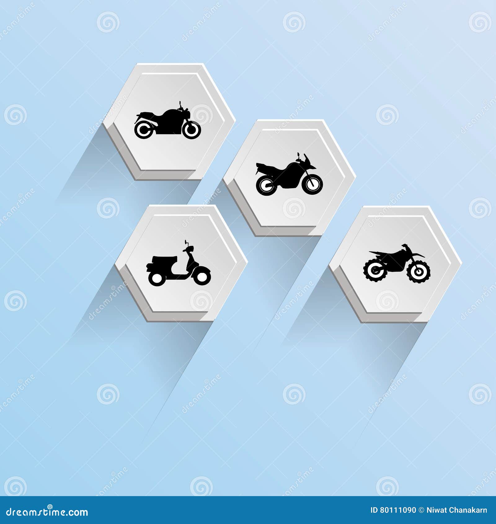 Motorcycle Abstract of Hexagon Background Stock Vector - Illustration ...