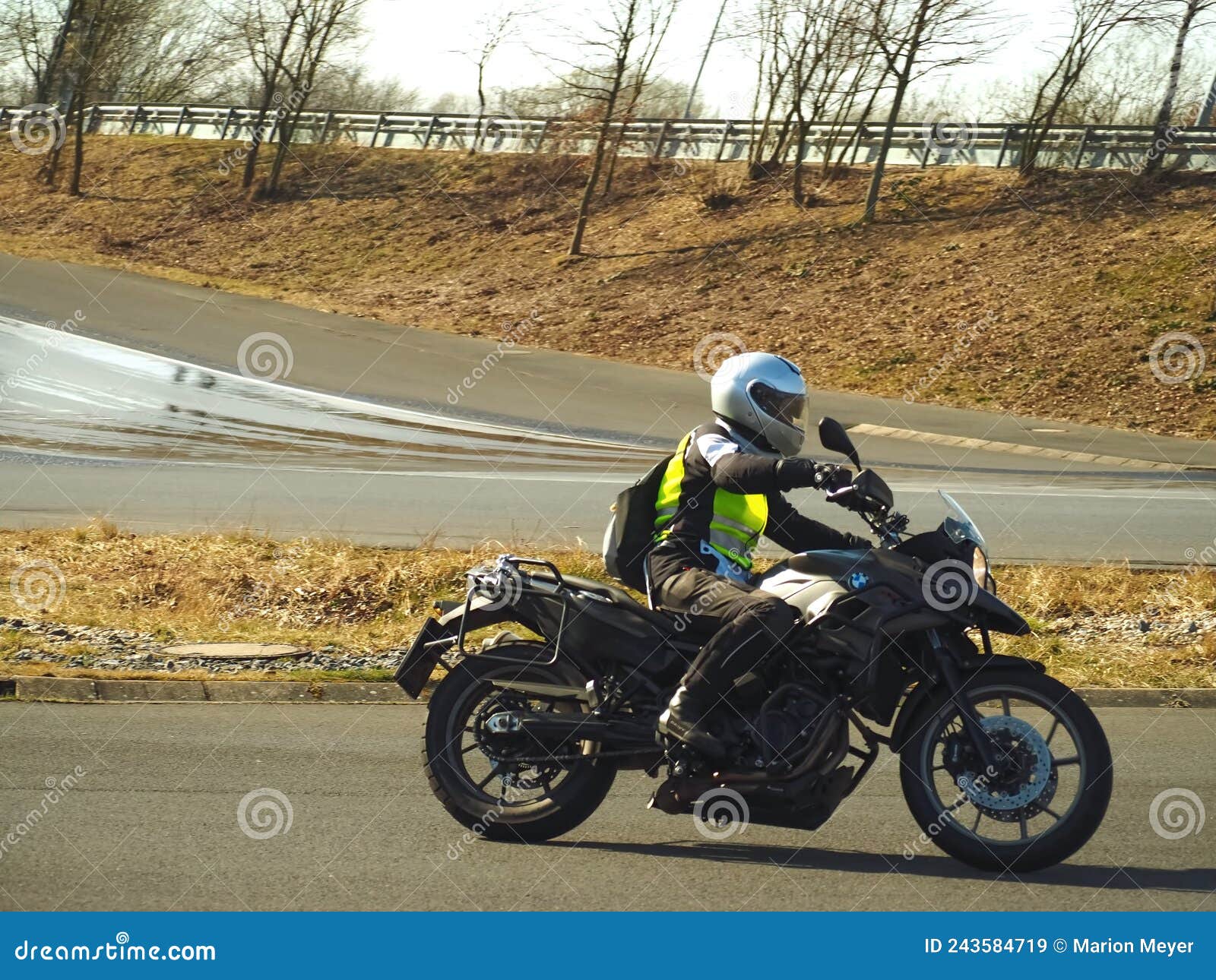Motorcycle at ADAC Driving Safety Aquaplaning Training Editorial Stock ...