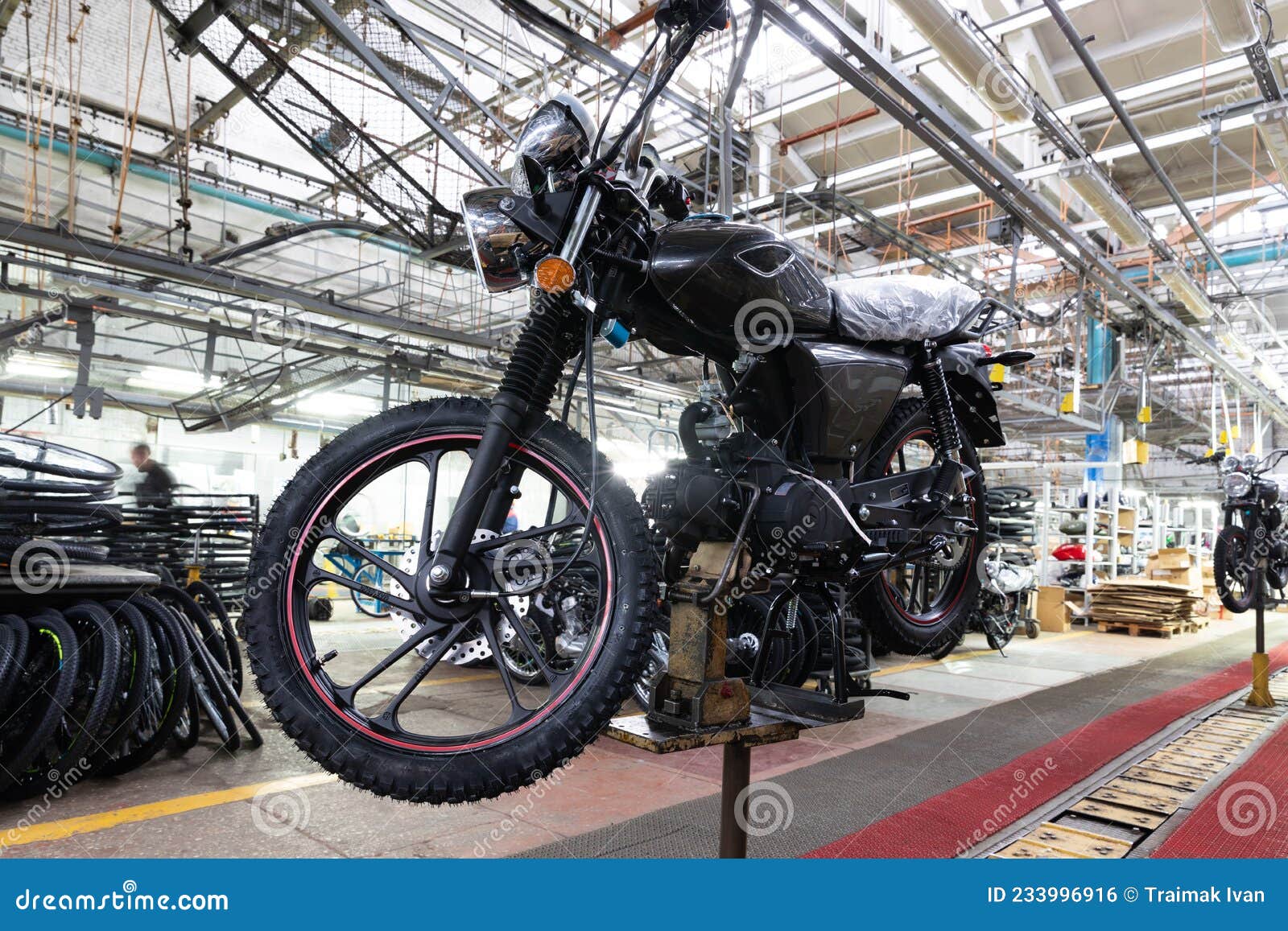 Motorcycle Assembly Line in a Modern Factory Stock Photo - Image of ...