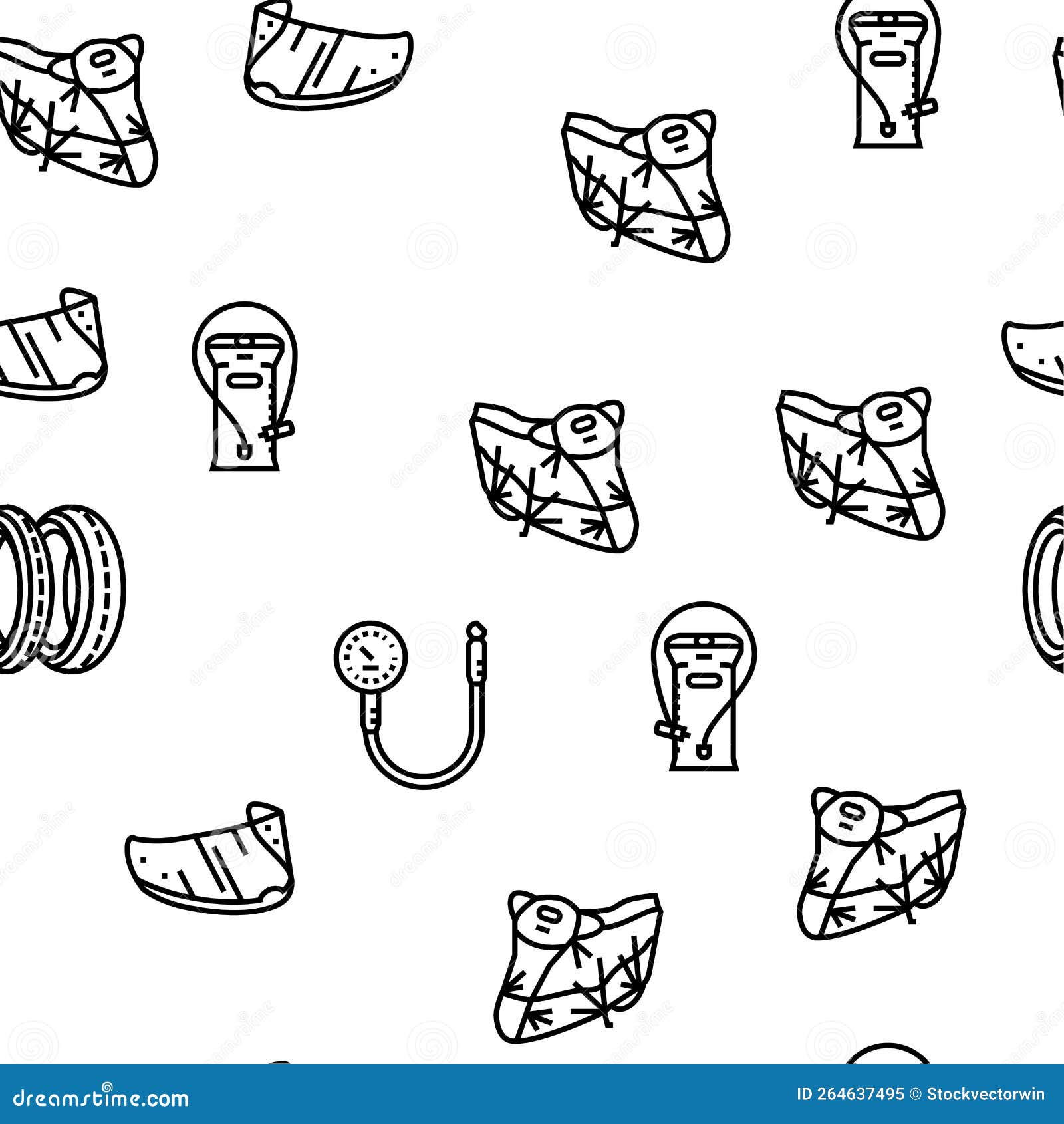 Motorcycle Bike Motor Sport Vector Seamless Pattern Stock Vector ...