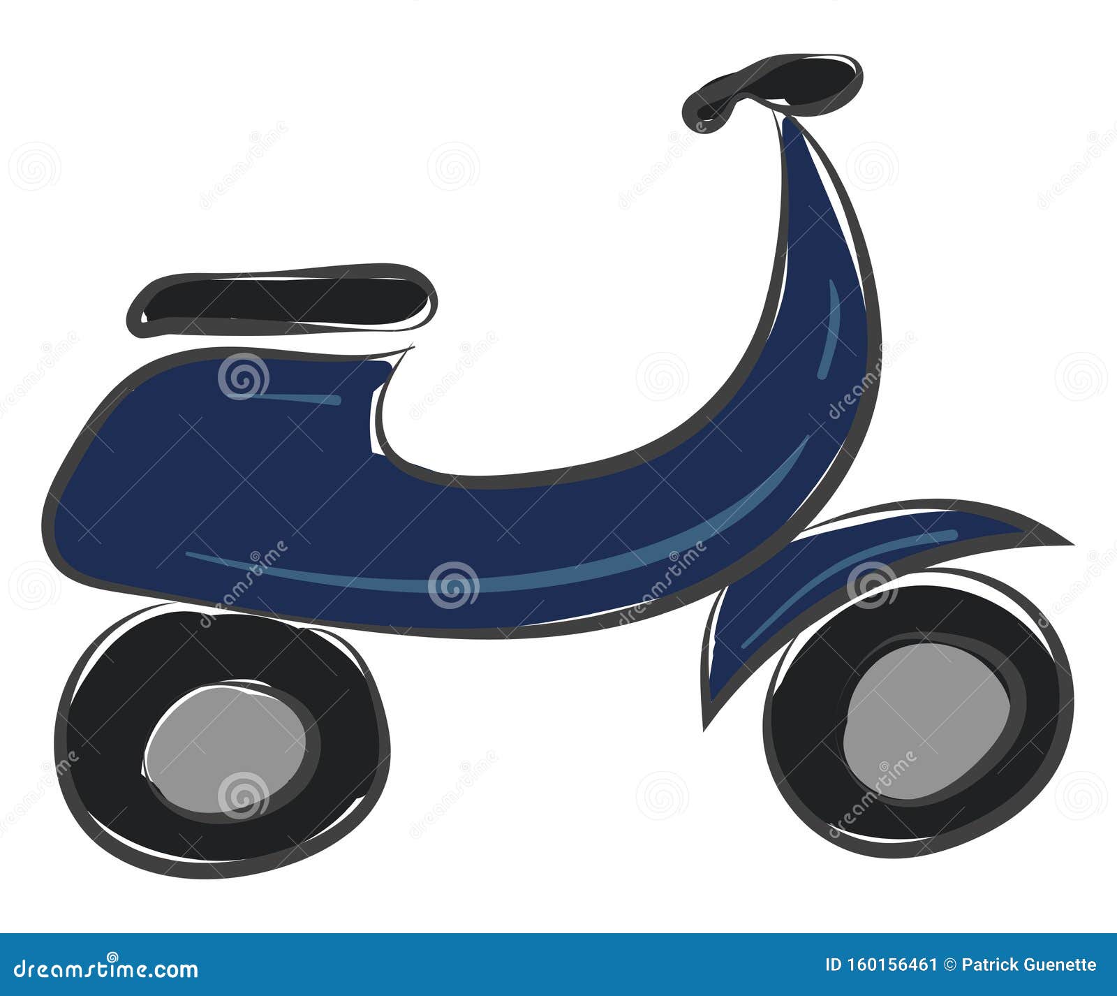 Blue Motorcycle Vector or Color Illustration Stock Vector ...