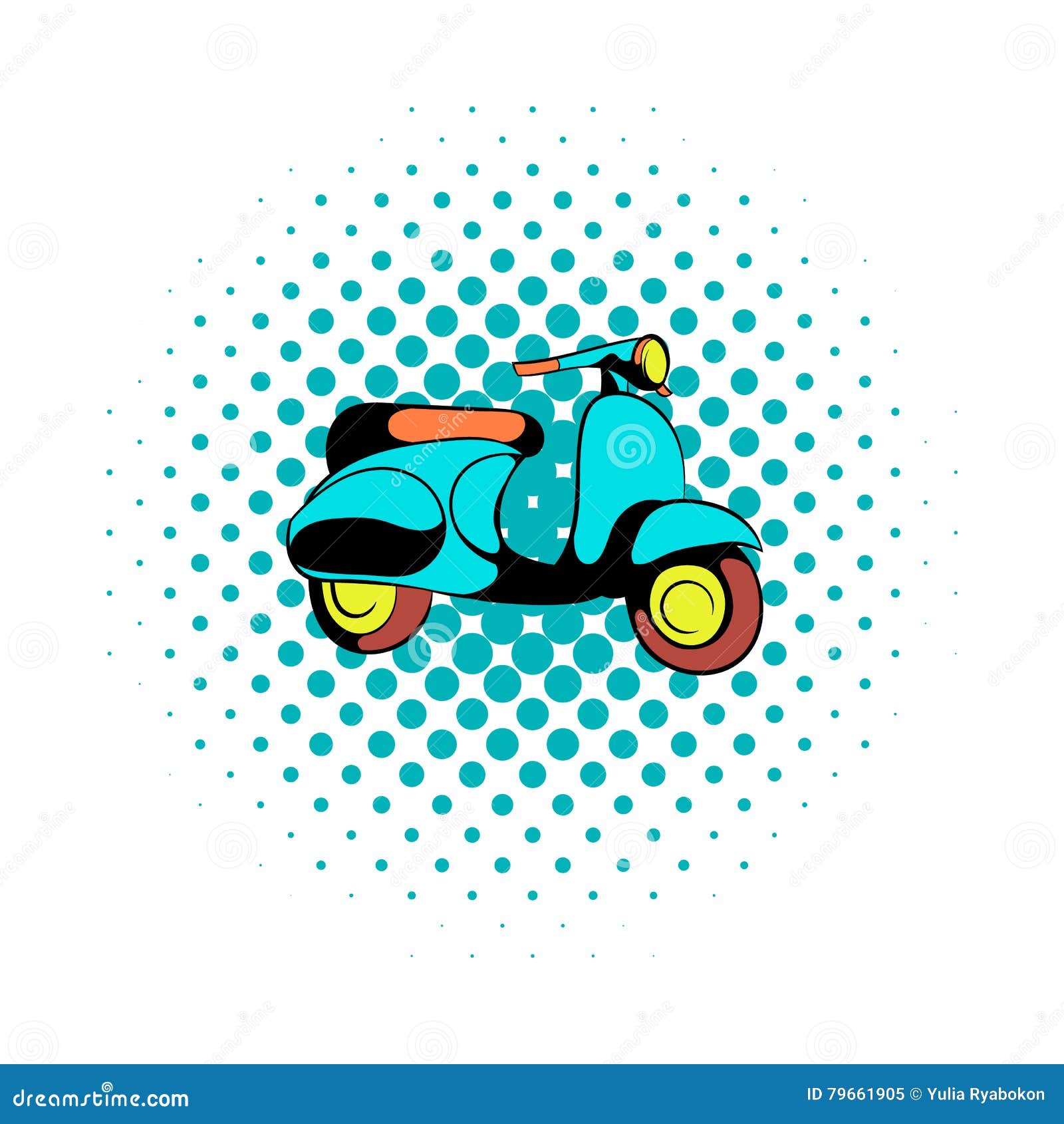 Motorcycle Blue Comics Icon Stock Vector - Illustration of drive ...