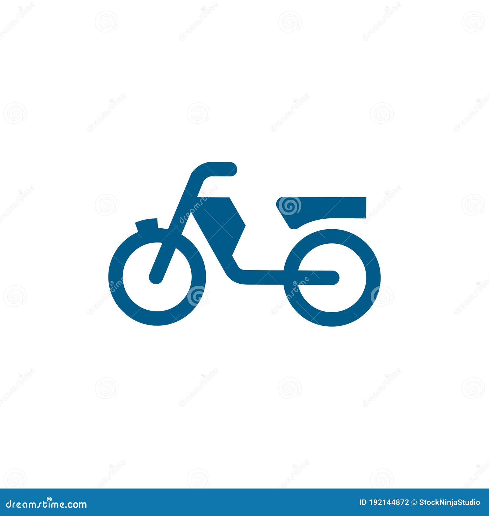Motorcycle Blue Icon on White Background. Blue Flat Style Vector ...