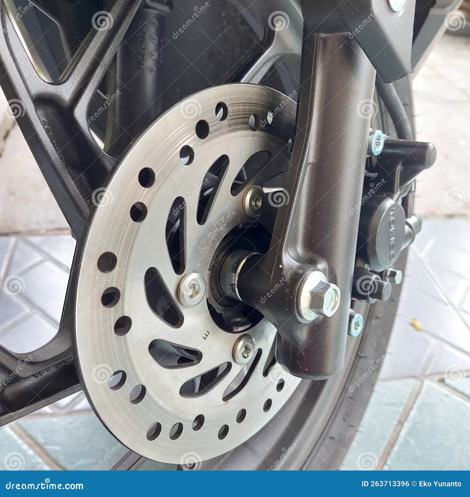 Motorcycle Braking Technology with Disc Brakes Stock Photo - Image of ...