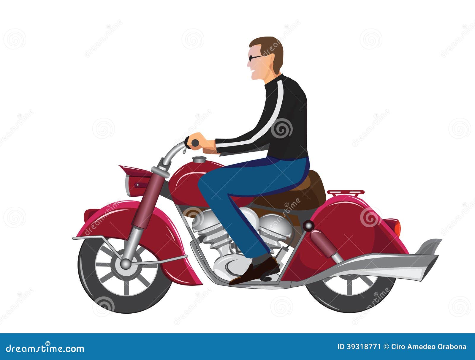 Motorcycle stock vector. Illustration of vector, motorbike - 39318771