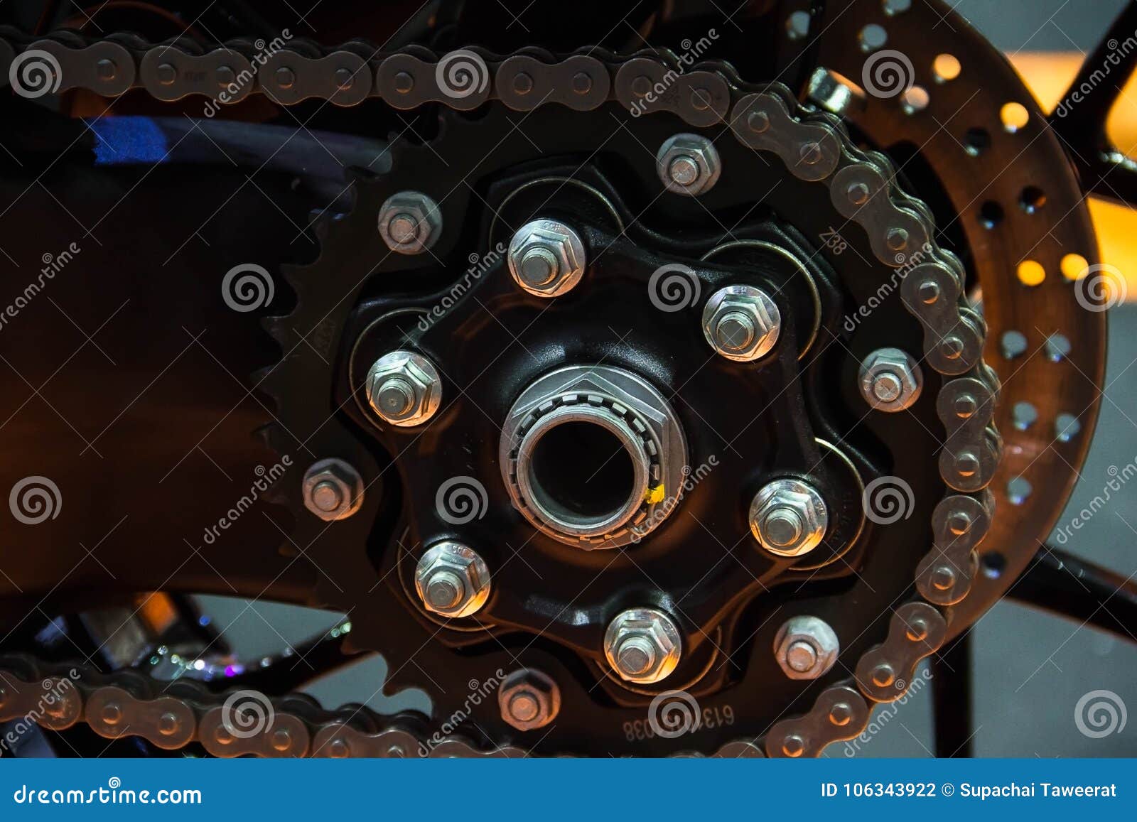 Motorcycle chain stock photo. Image of motocross, transportation ...