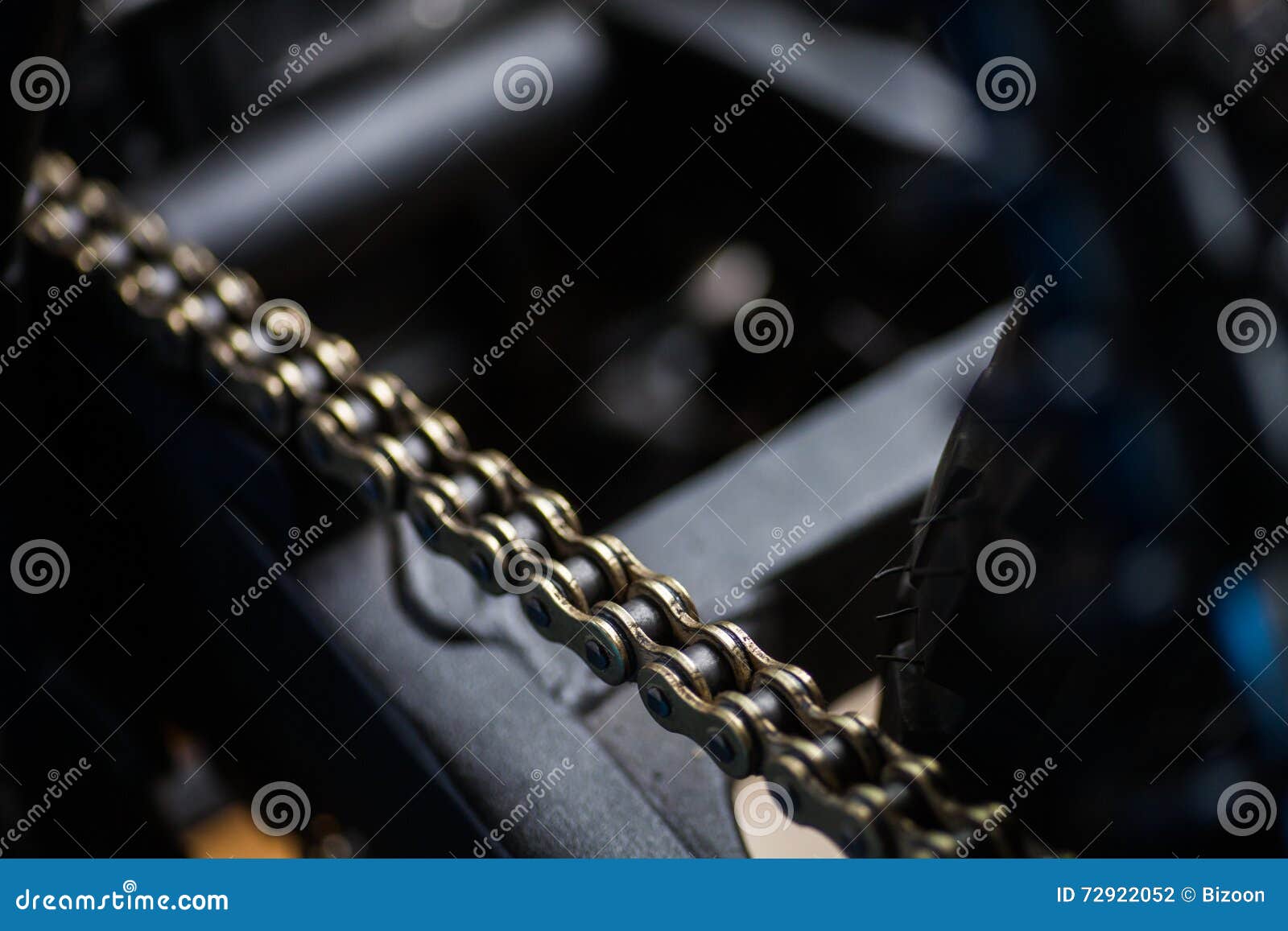 Motorcycle chain detail stock photo. Image of circle - 72922052