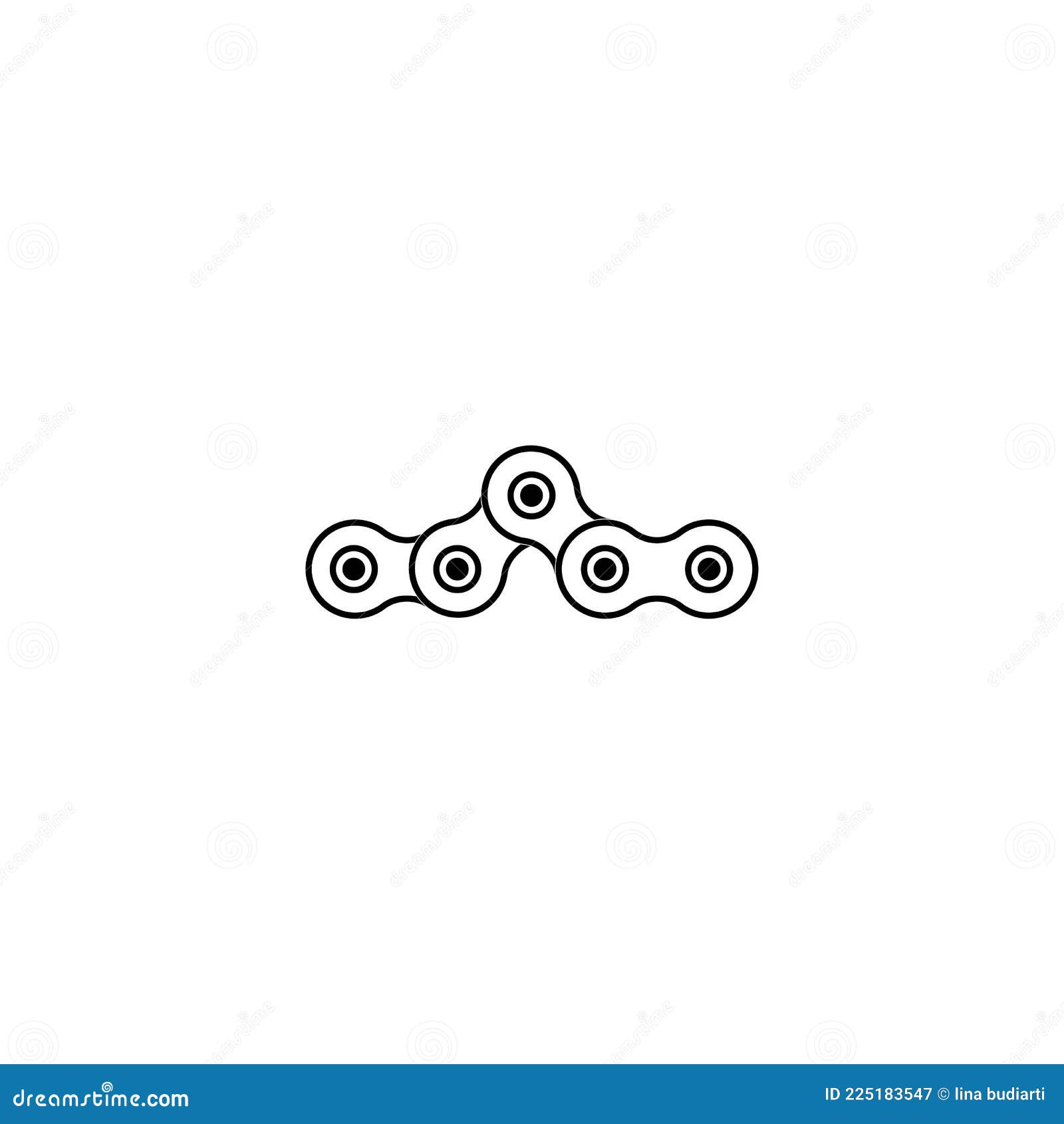 Motorcycle chain icon stock vector. Illustration of connection - 225183547