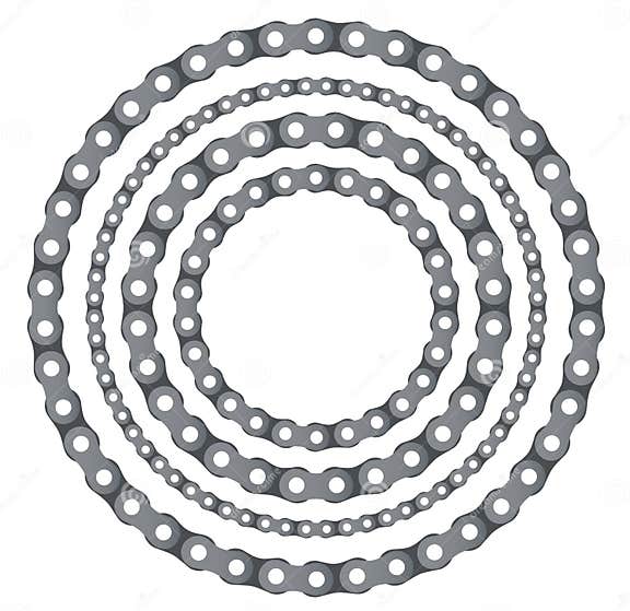 Motorcycle Chain Round Frames Stock Illustration - Illustration of ...