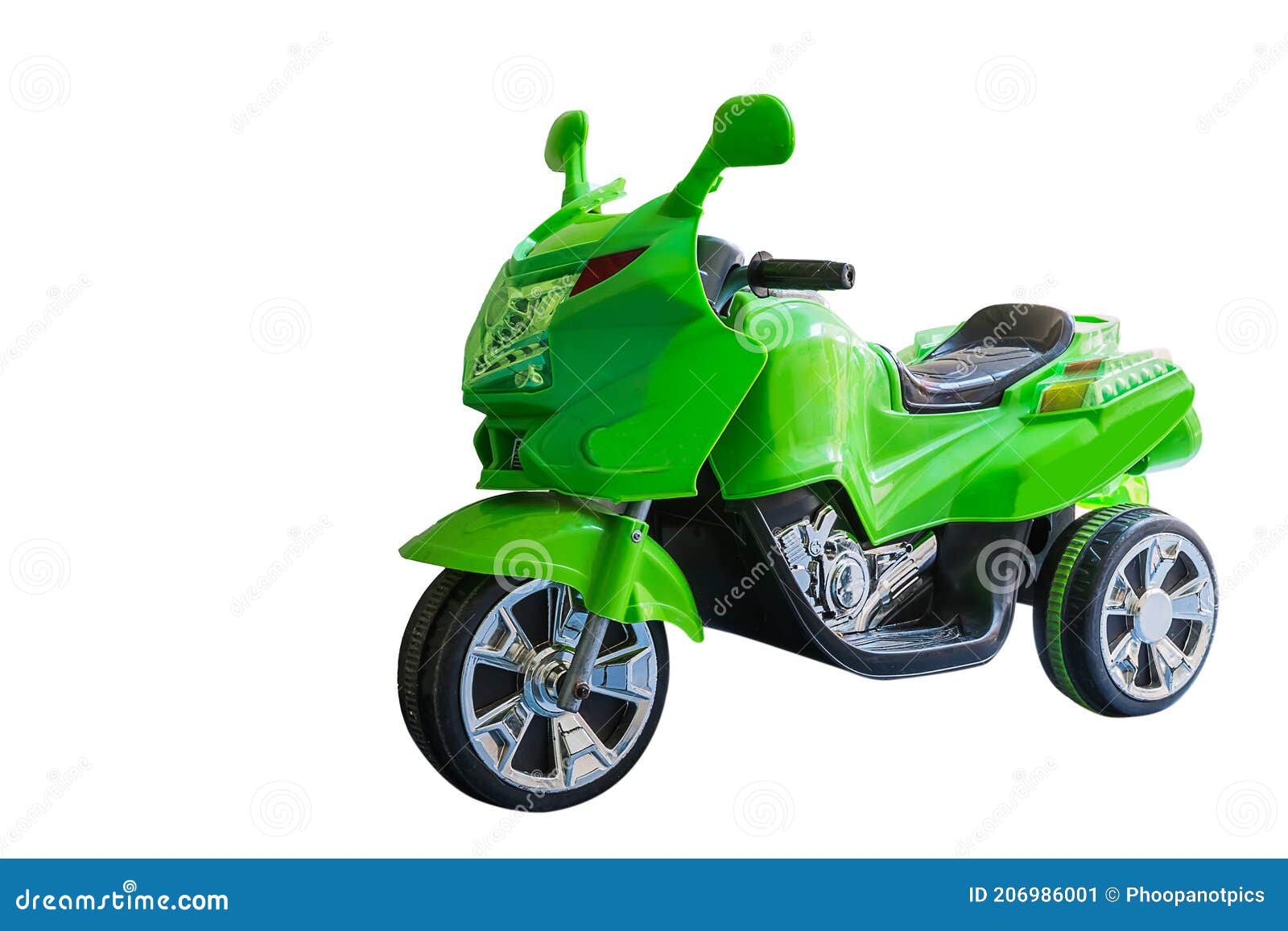 Motorcycle for Children on White Background Stock Image - Image of ...
