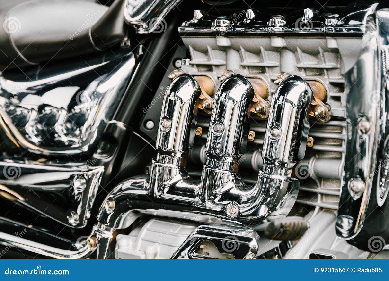 Motorcycle Chrome Engine Block Stock Image - Image of machine, metal ...
