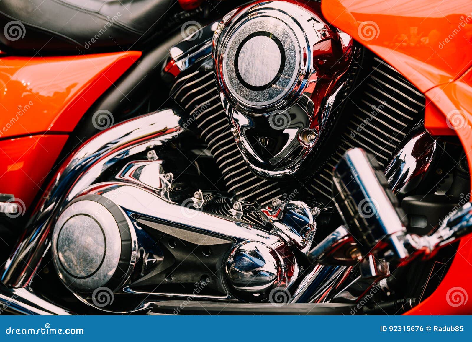 Motorcycle Chrome Engine Block Stock Photo - Image of machine, modern ...