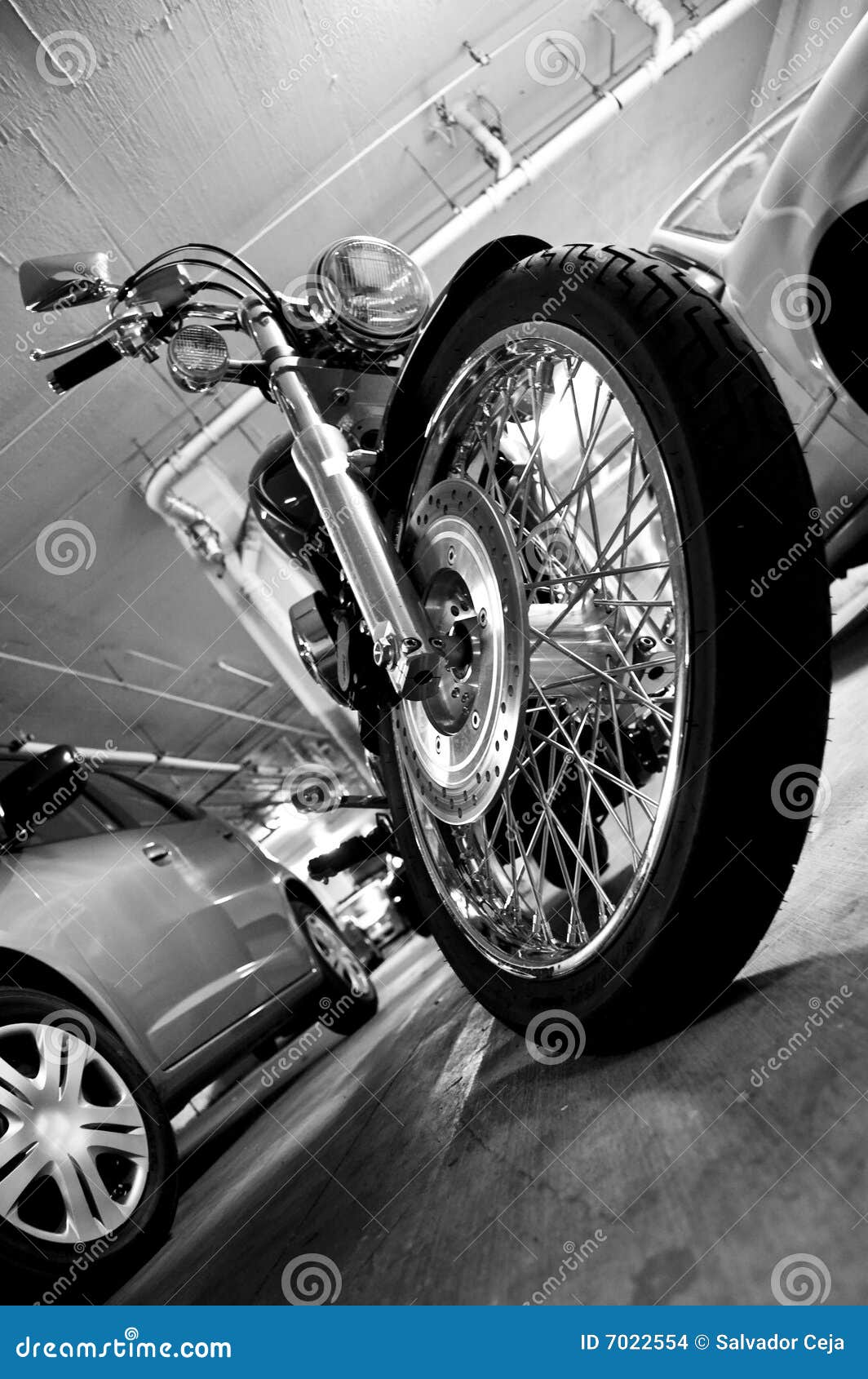 Motorcycle chrome parked stock photo. Image of freedom - 7022554