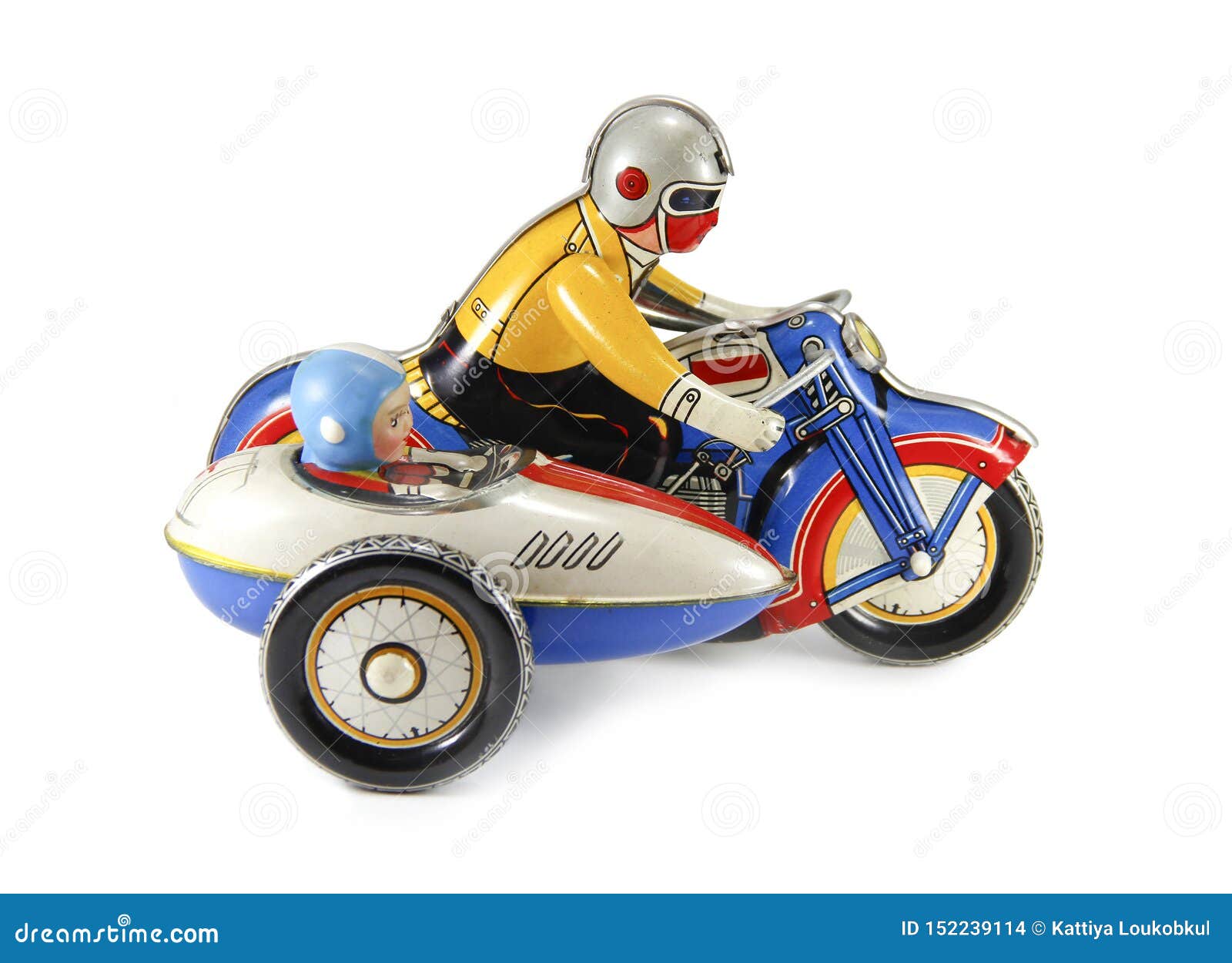 Motorcycle Clockwork Tin Toy Stock Photo - Image of model, collection ...