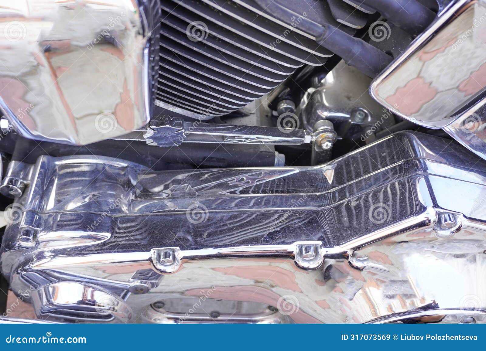 Motorcycle Close-up from Different Sides, Separate Parts of the ...