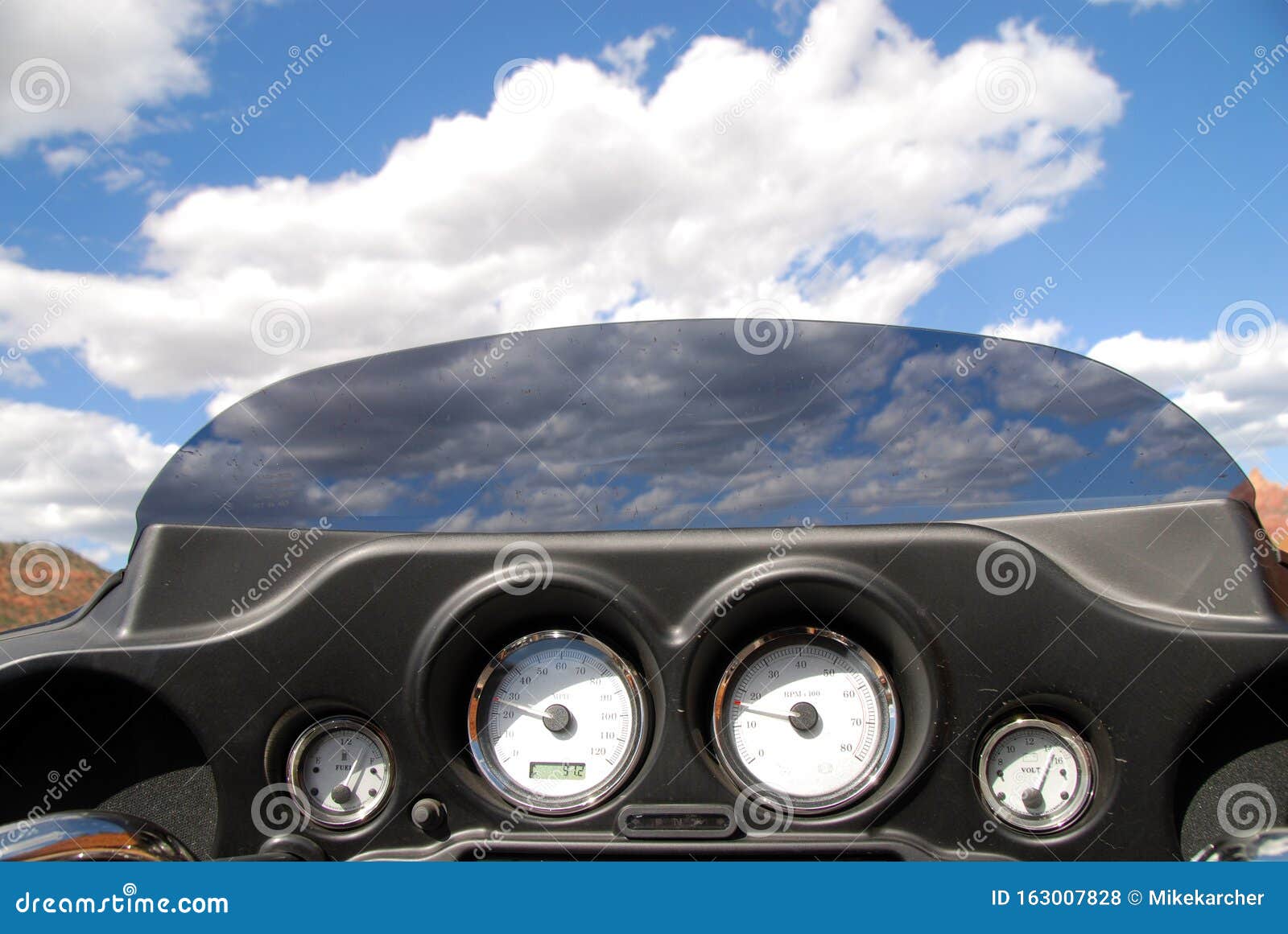 Motorcycle cockpit stock photo. Image of dashboard, motor - 163007828