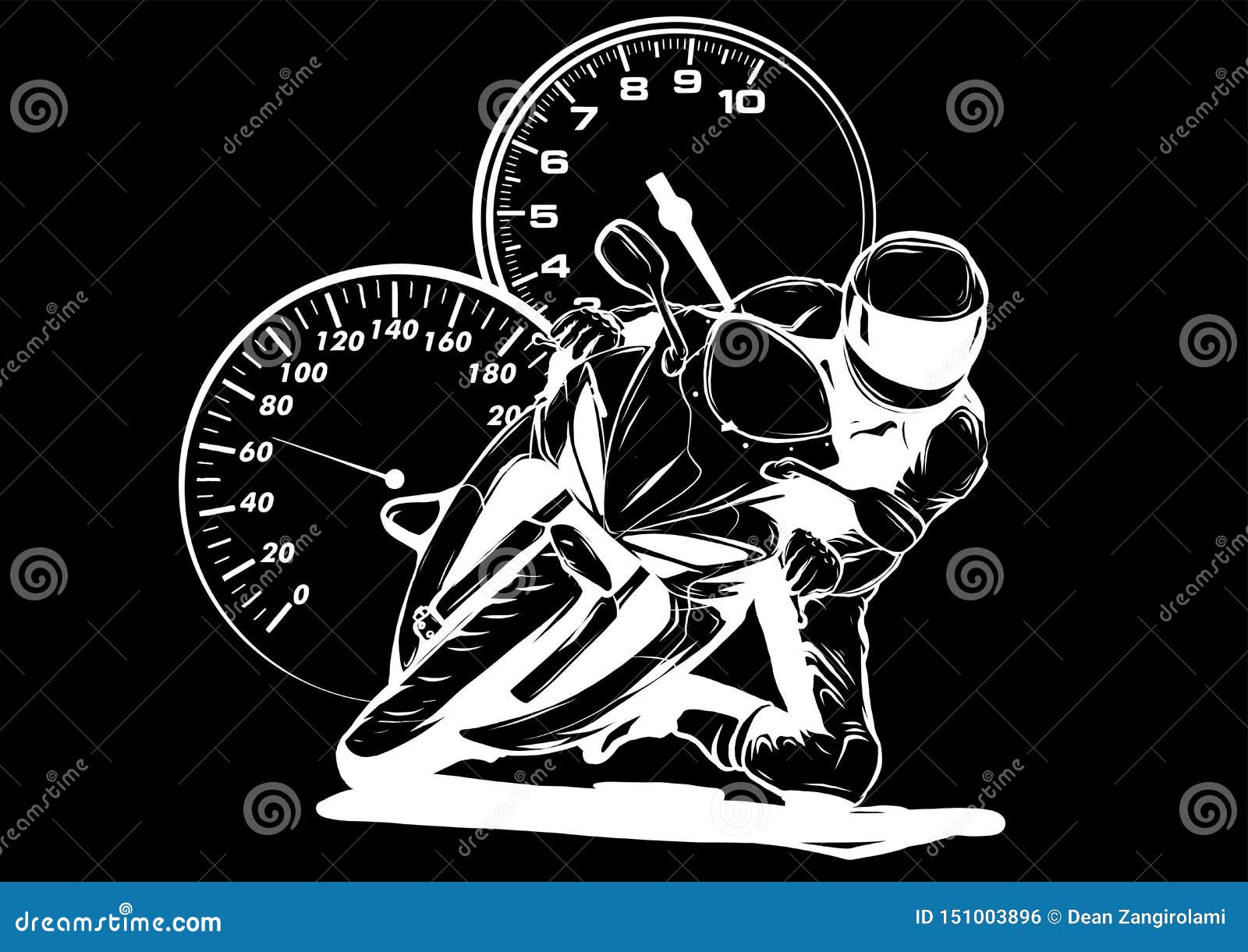 Motorcycle Cockpit Riders View Vector Illustration Design Stock Vector ...