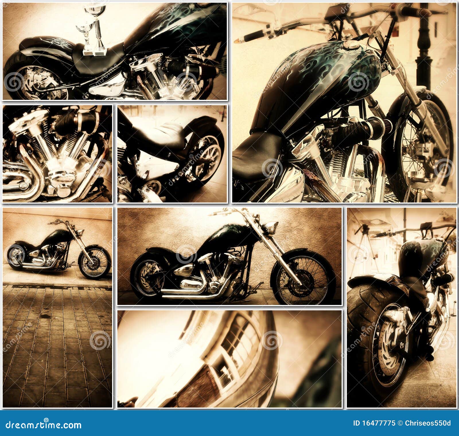 Motorcycle collage stock image. Image of motorcycle, cycle - 16477775