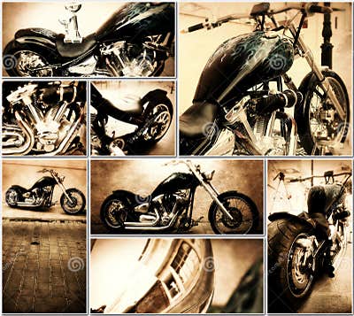 Motorcycle collage stock image. Image of motorcycle, cycle - 16477775