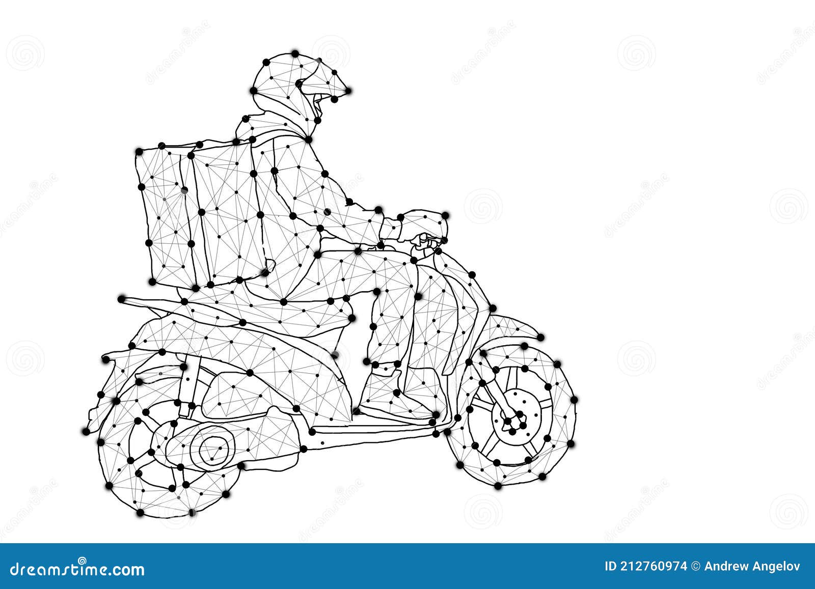 The Motorcycle Consists of Points, Lines and Triangles.the Polygon ...
