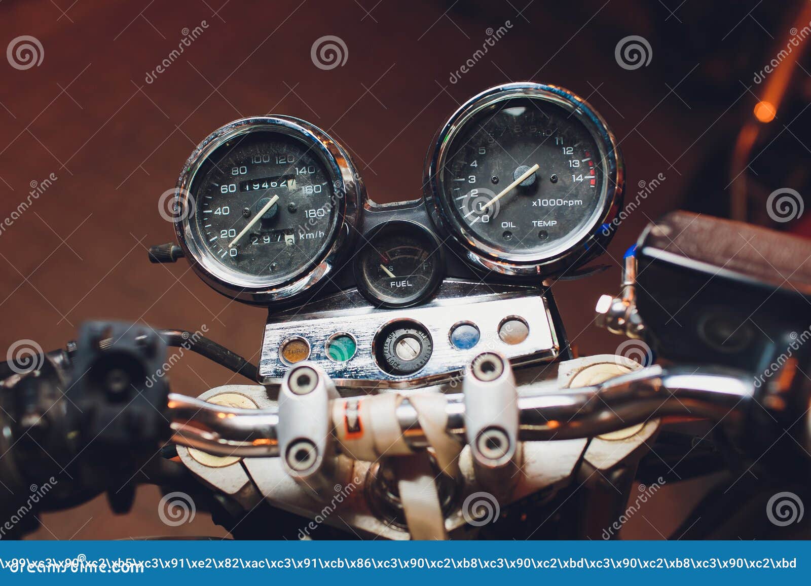 Motorcycle Control Panel with Speedometer Dashboard in Motorcycle ...