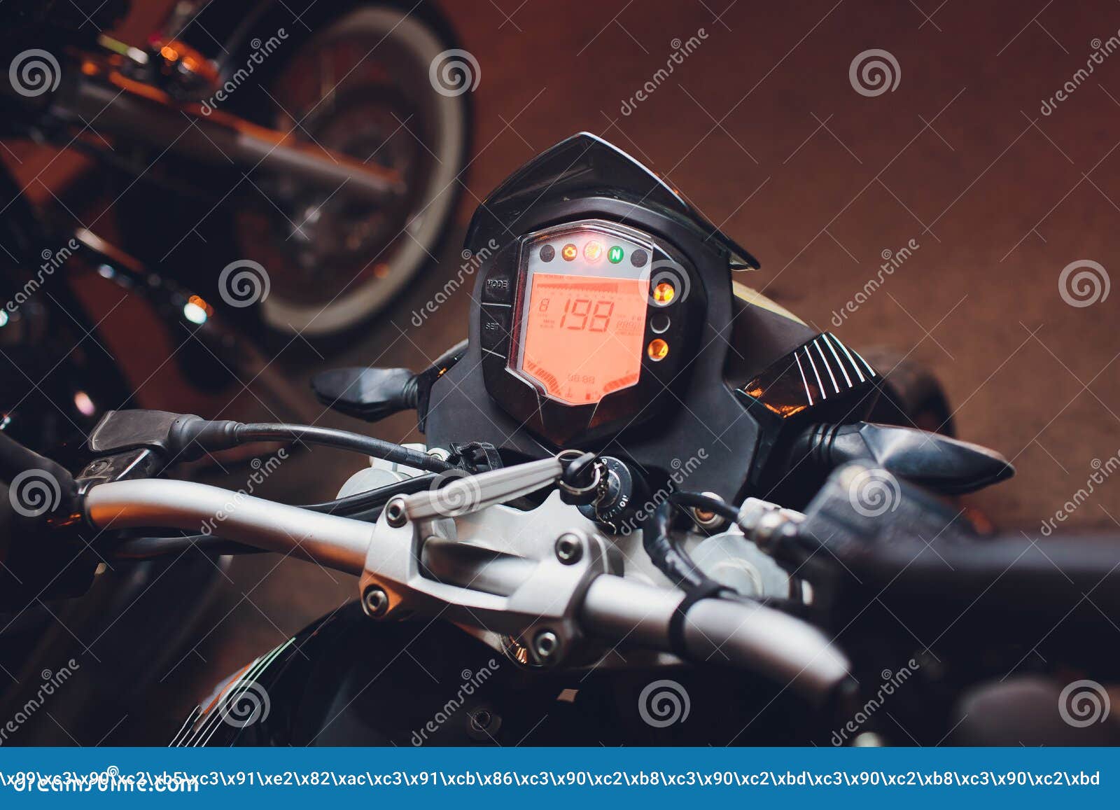 Motorcycle Control Panel with Speedometer Dashboard in Motorcycle ...