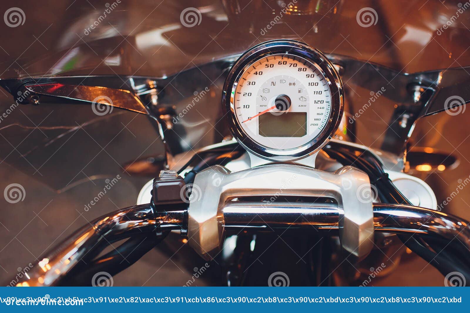 Motorcycle Control Panel with Speedometer Dashboard in Motorcycle ...