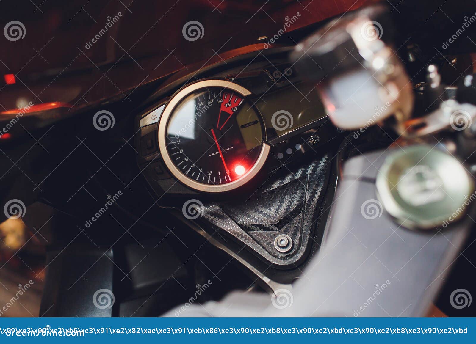 Motorcycle Control Panel with Speedometer Dashboard in Motorcycle ...