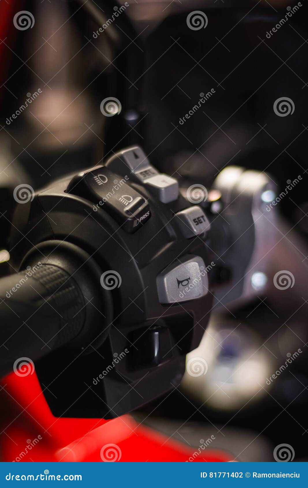 Motorcycle Control Panel Switch Stock Photo - Image of design, modern ...