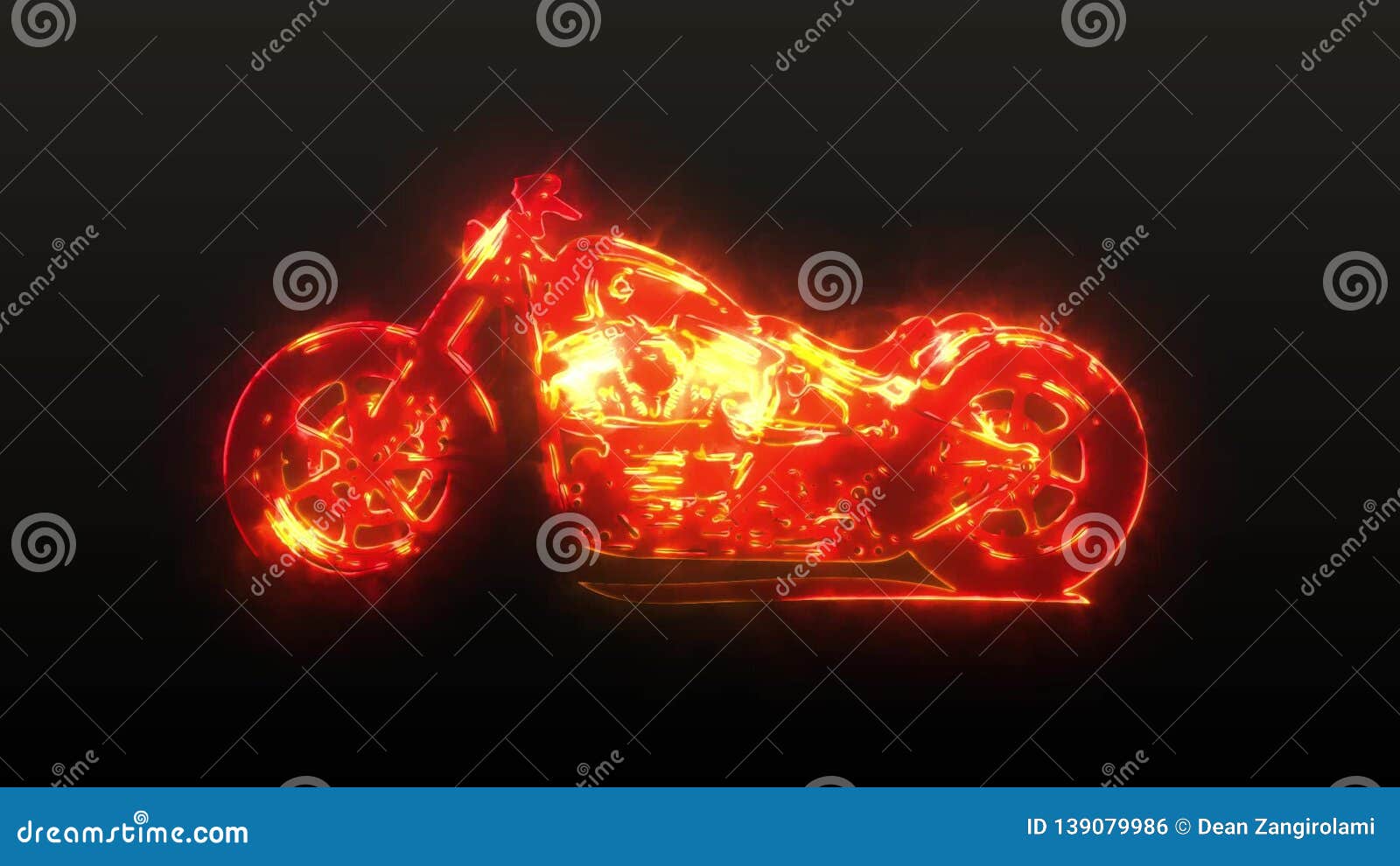 Motorcycle that is Created with Red Lights in the Dark Stock Footage ...