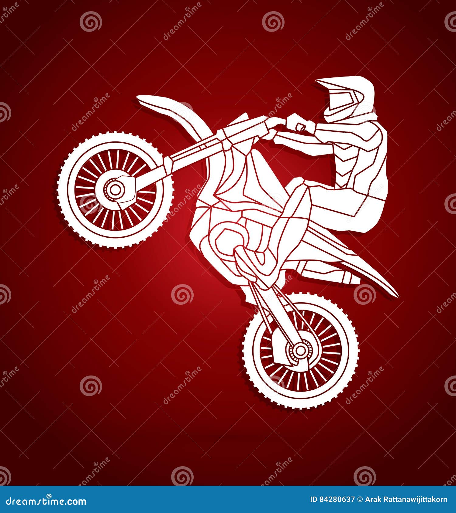 Motorcycle Cross Jumping Graphic Stock Vector - Illustration of logo ...