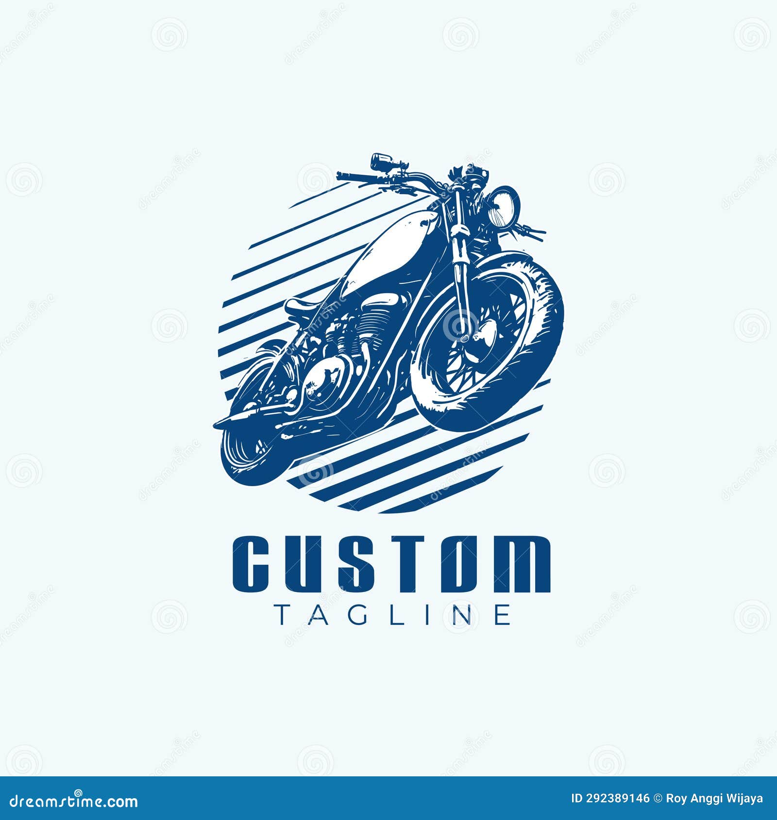 Motorcycle Custom Logo Design Vector Illustration Template Idea Stock ...