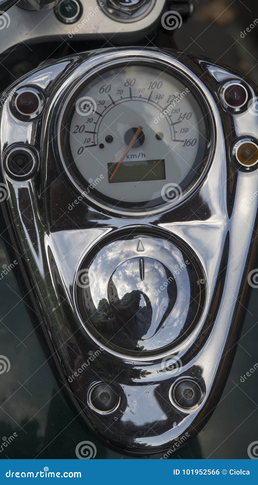 Motorcycle dashboard stock photo. Image of gauge, mileage - 101952566