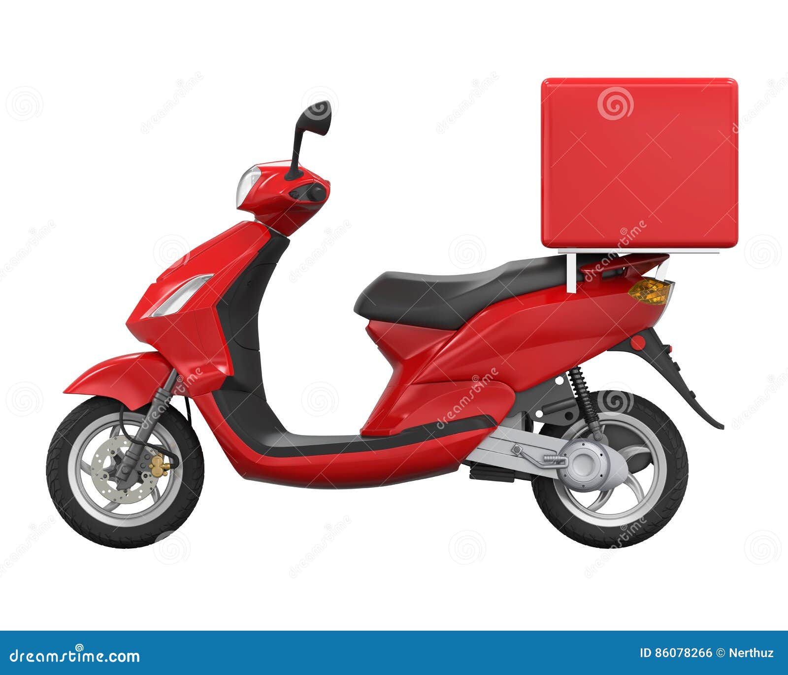 Motorcycle Delivery Box stock illustration. Illustration of object ...