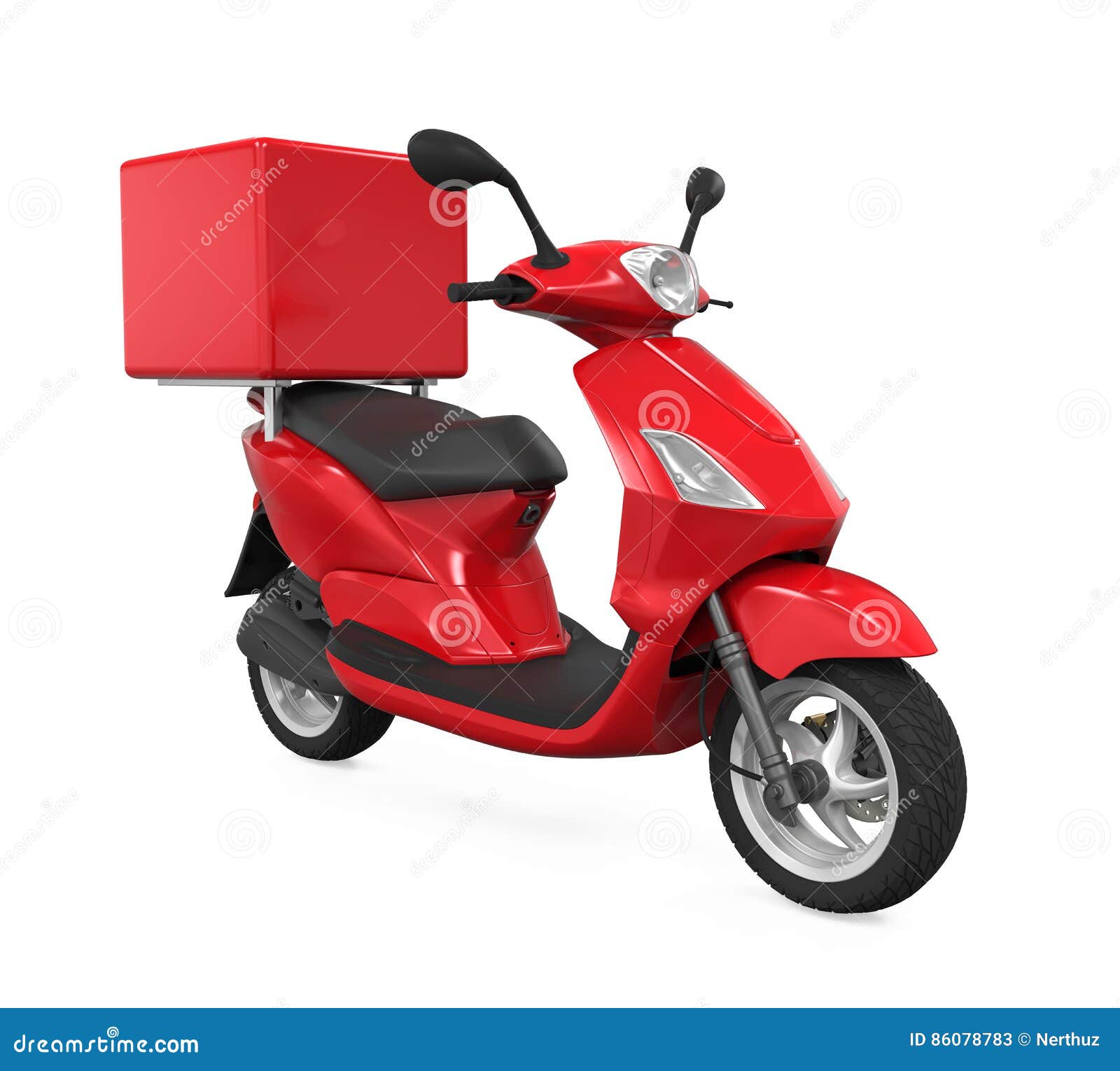 Motorcycle Delivery Box stock illustration. Illustration of speed ...