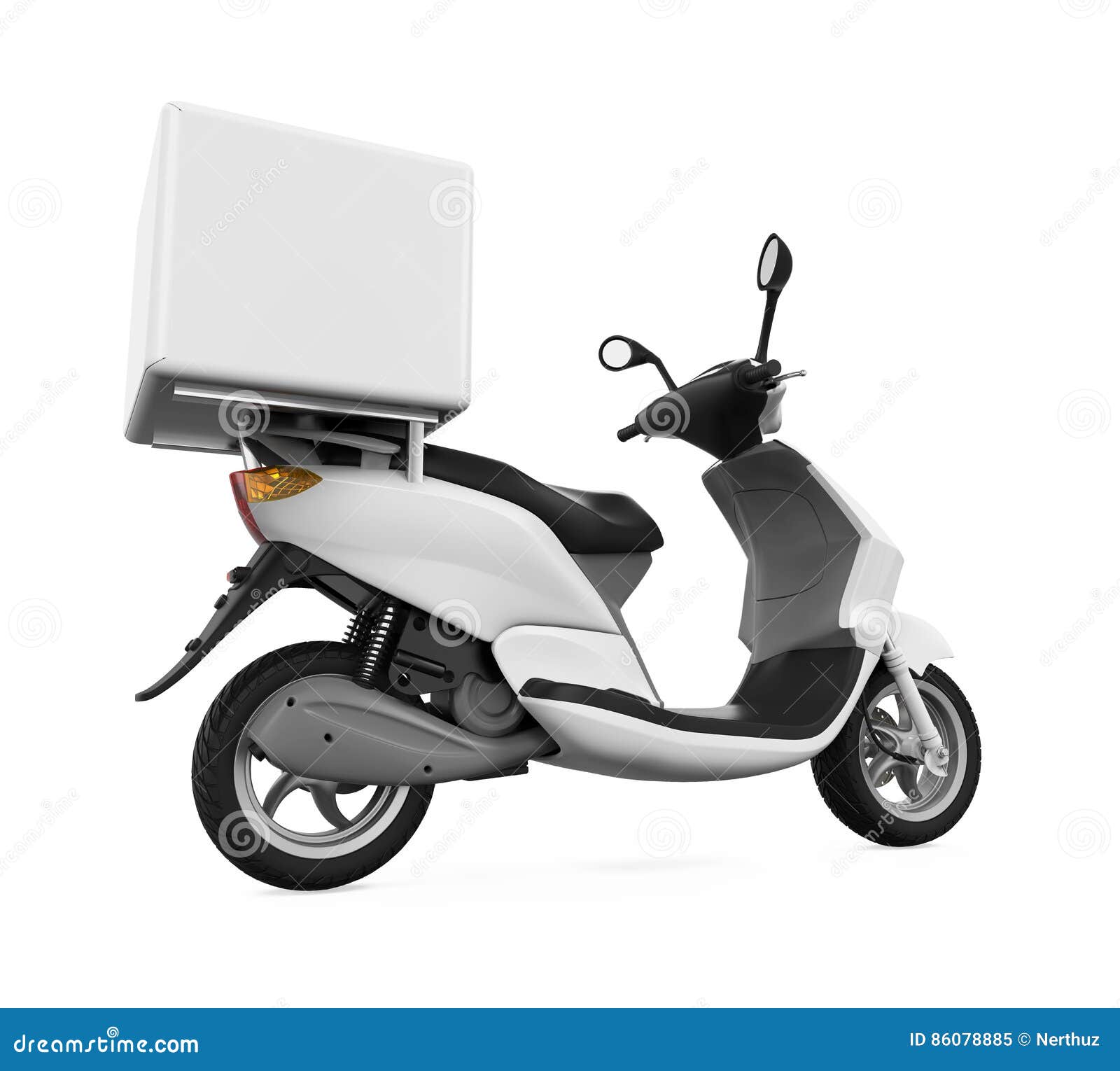 Motorcycle Delivery Box stock illustration. Illustration of scooter ...