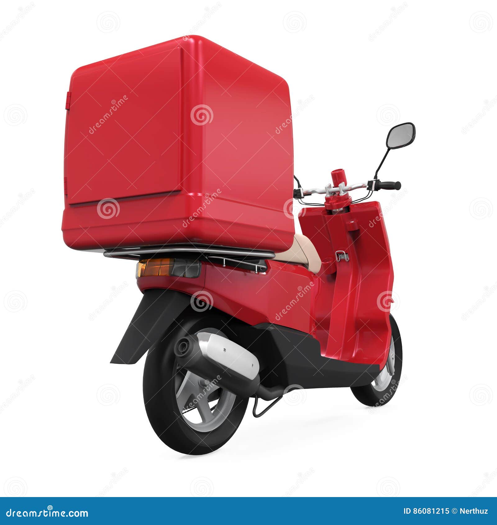 Motorcycle Delivery Box stock illustration. Illustration of container ...