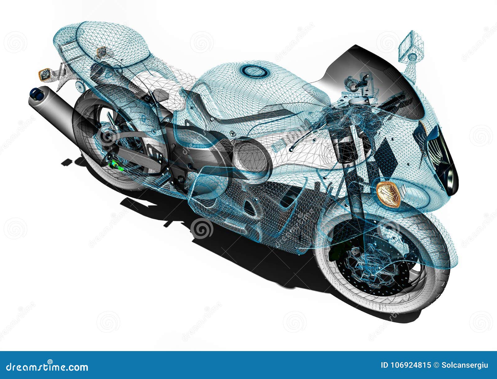 Motorcycle Development on Computers Softwares Stock Illustration ...