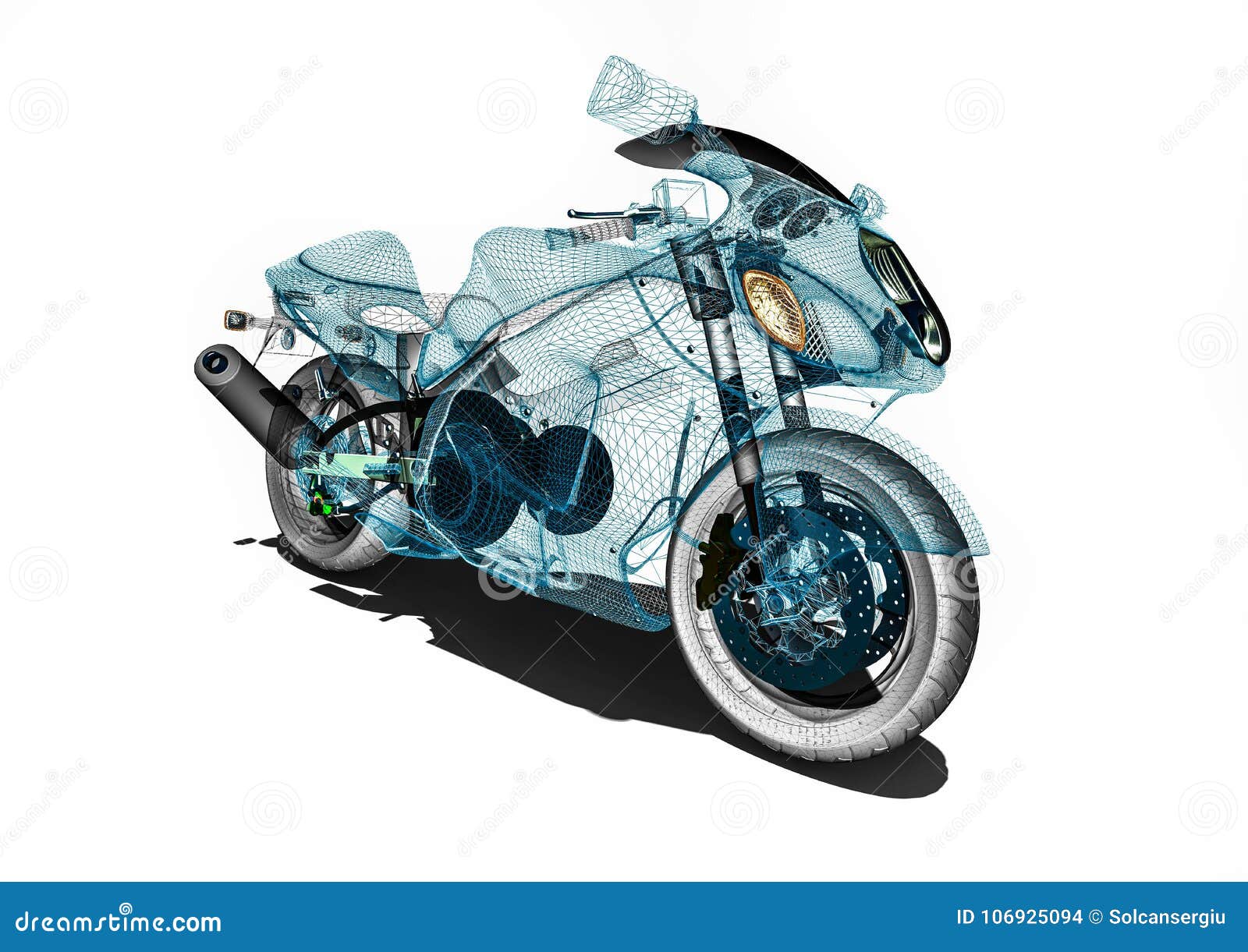 Motorcycle Development on Computers Softwares Stock Illustration ...