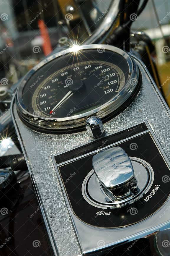 Motorcycle dials stock image. Image of chromed, motorcycle - 10515133