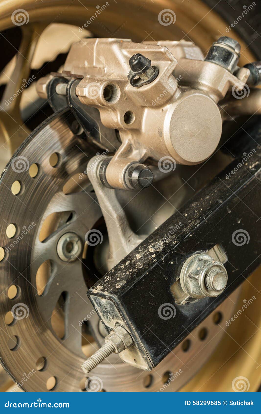 Motorcycle disc brakes stock image. Image of tire, disc - 58299685