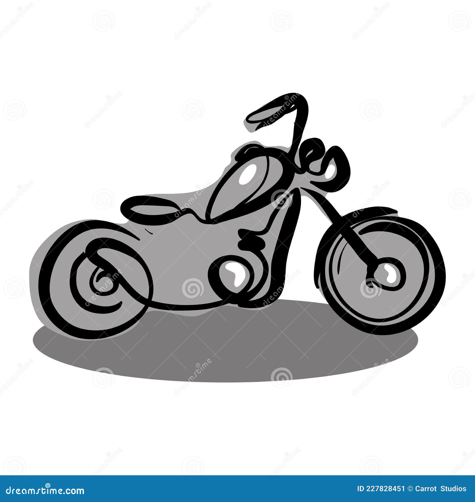 Motorcycle Doodle stock vector. Illustration of fashion - 227828451