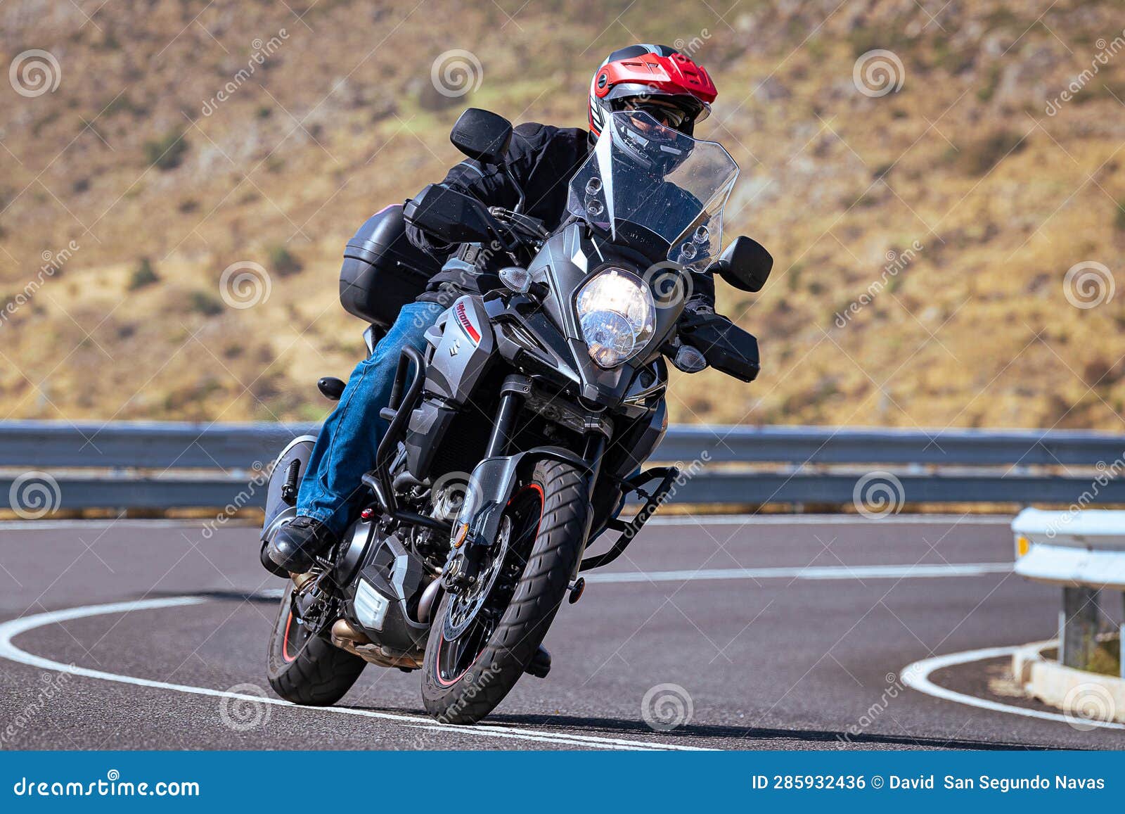 Motorcycle Driver Taking a Curve Editorial Photo - Image of nature ...